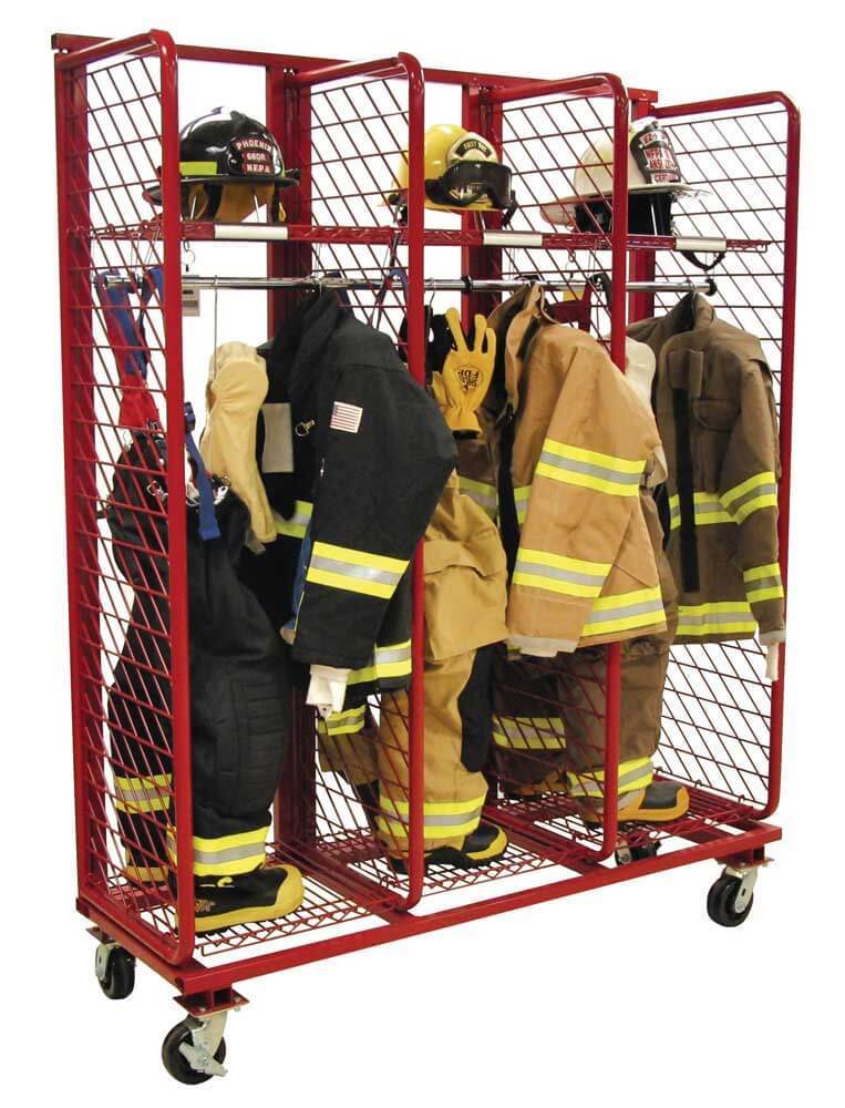 Ready Rack Single Sided Mobile Red Rack - www.ussafetysupply.com